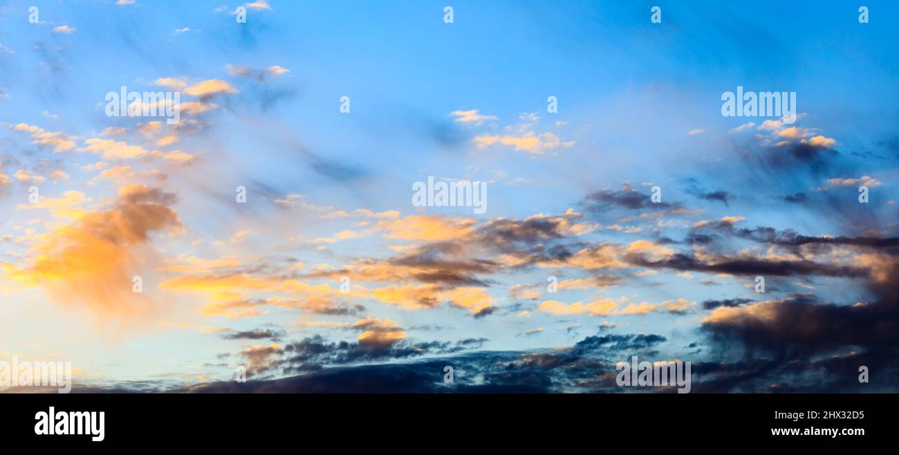 Beautiful colorful sky sunset clouds background Stock Photo - Alamy