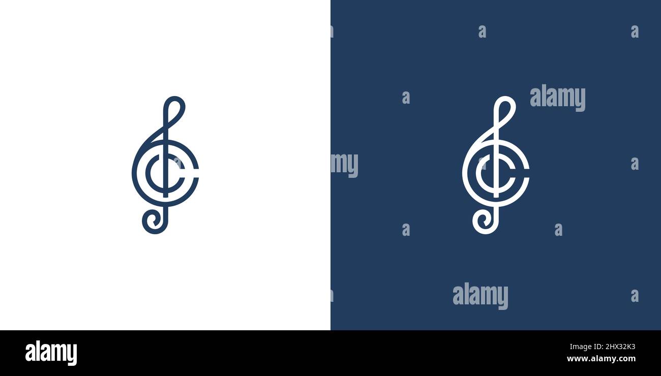 Modern and elegant C initials music logo design 2 Stock Vector Image ...