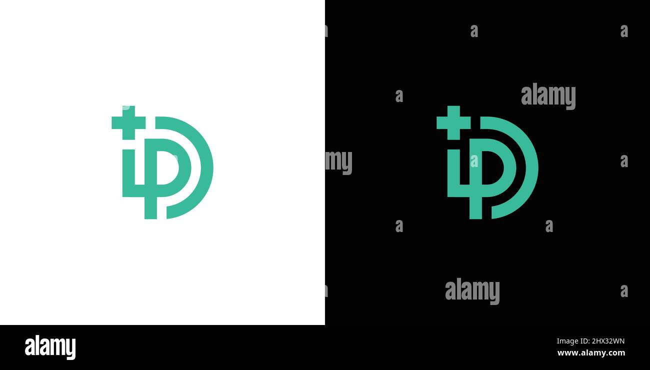 Simple and modern letter DP combination health logo design Stock Vector ...