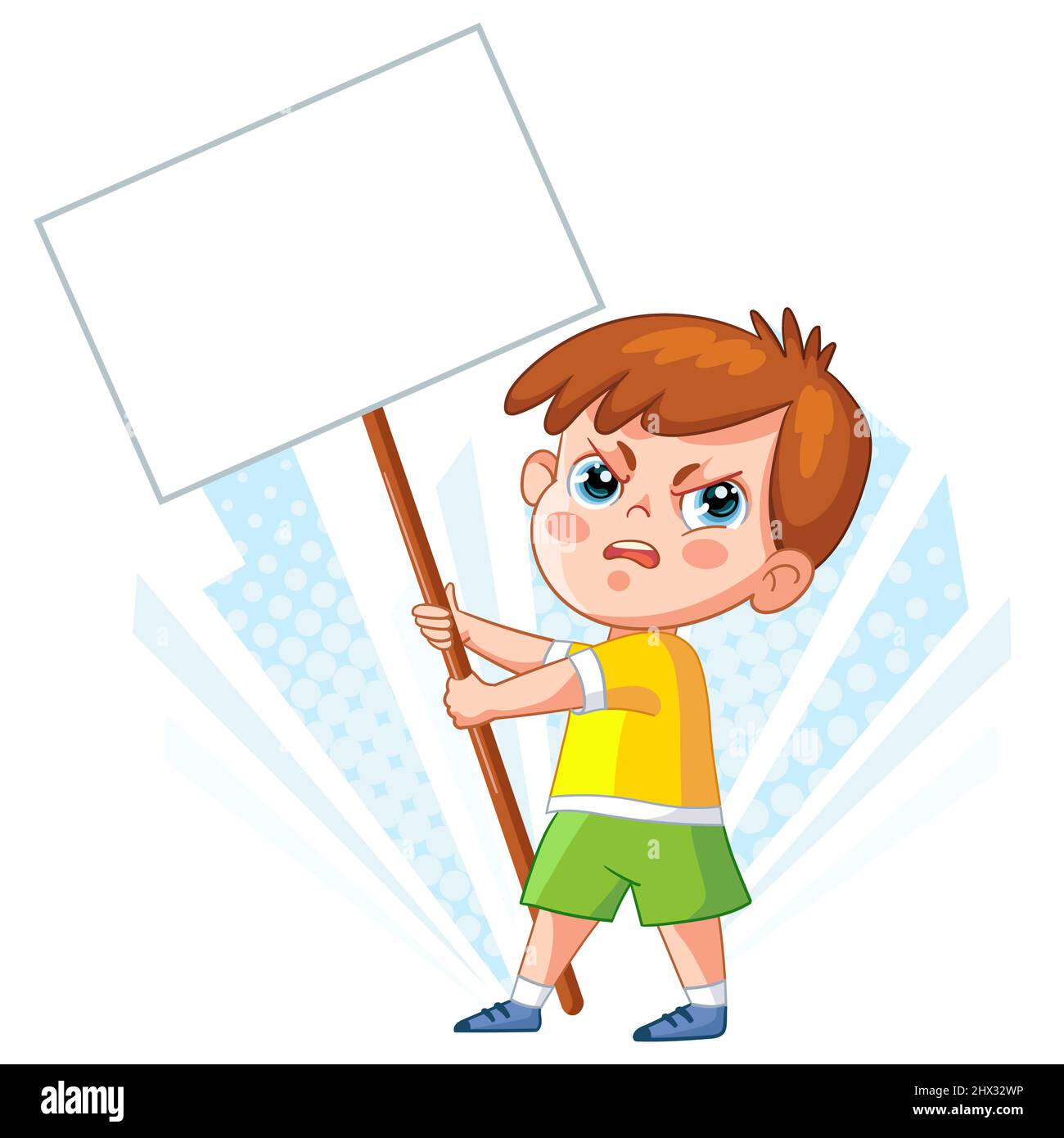 Kids Protest Cartoon