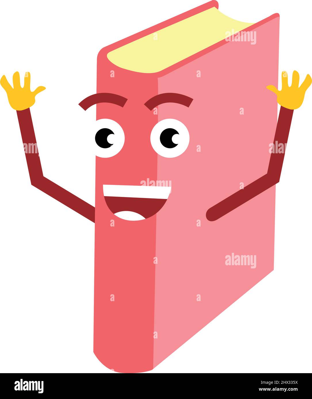 The cute and interesting book character mascot Stock Vector Image & Art ...