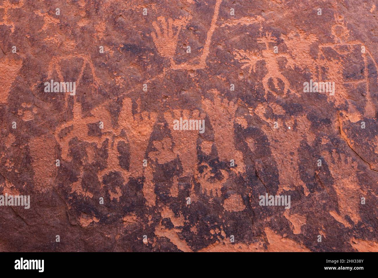 The Desecration Panel is a long group of rock art panels along the San ...
