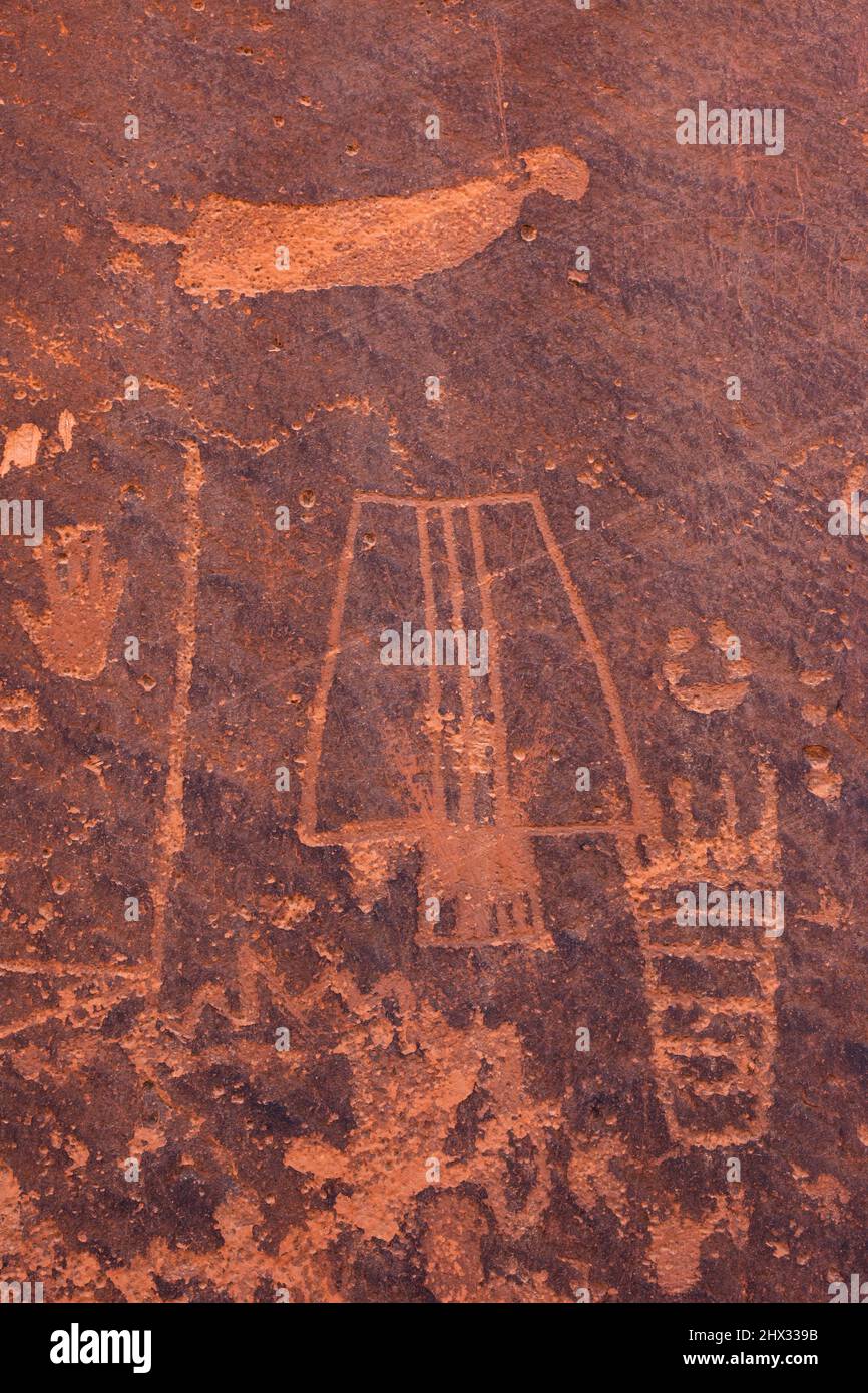 The Desecration Panel is a long group of rock art panels along the San ...