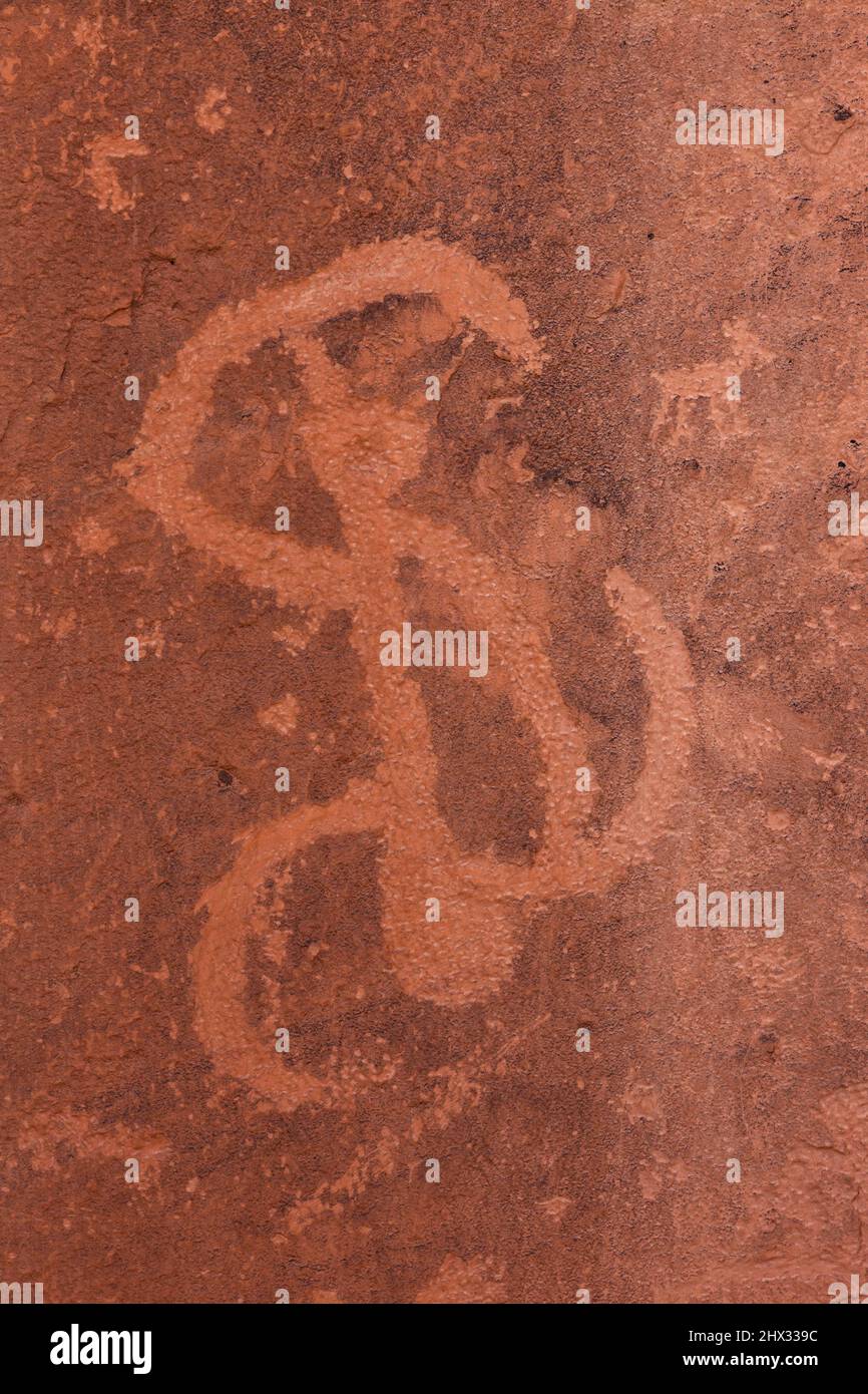 The Desecration Panel is a long group of rock art panels along the San ...