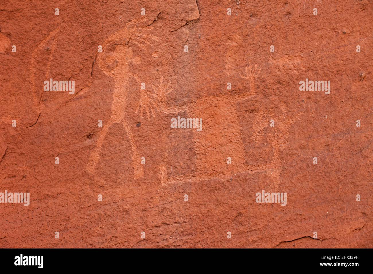 The Desecration Panel is a long group of rock art panels along the San ...