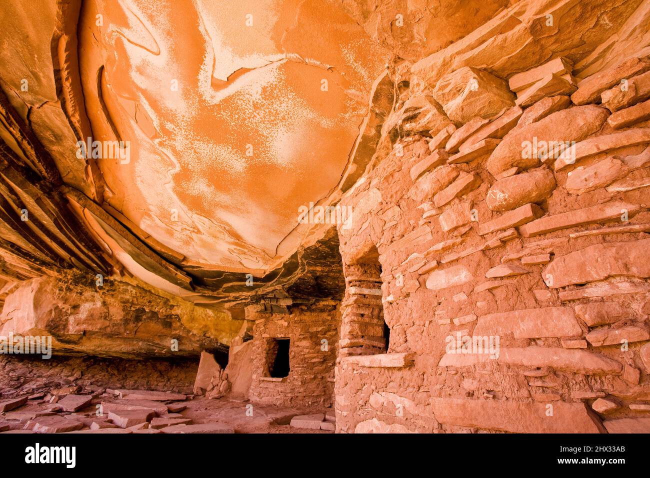 The Fallen Ceiling or Fallen Roof Ruin cliff dwelling in the Road ...