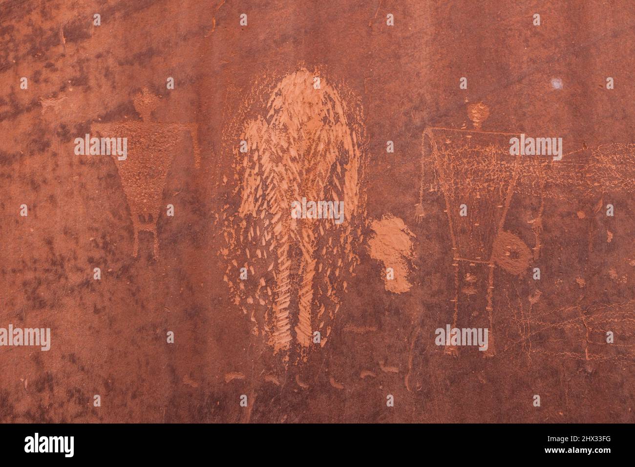 The Desecration Panel is a long group of rock art panels along the San ...