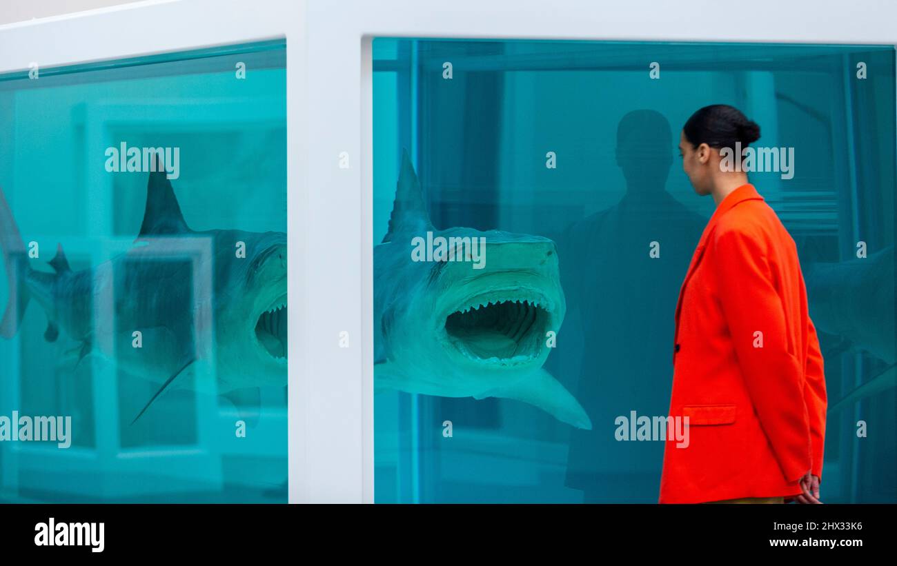 London, UK. 9 March 2022. A staff member views “Death Denied”, 2008, by ...