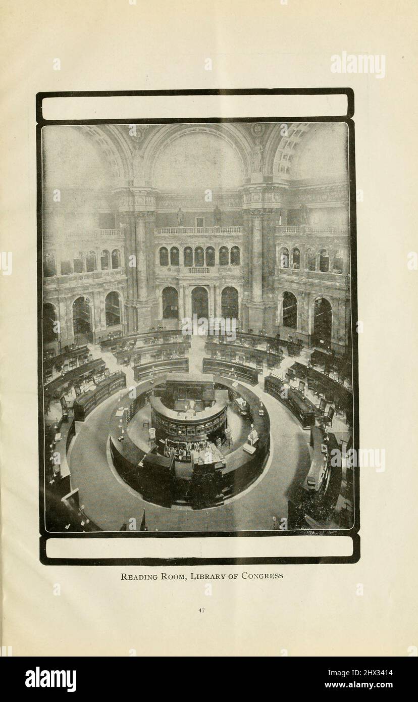 Reading Room, Library of Congress, Washington From the book ' The ...