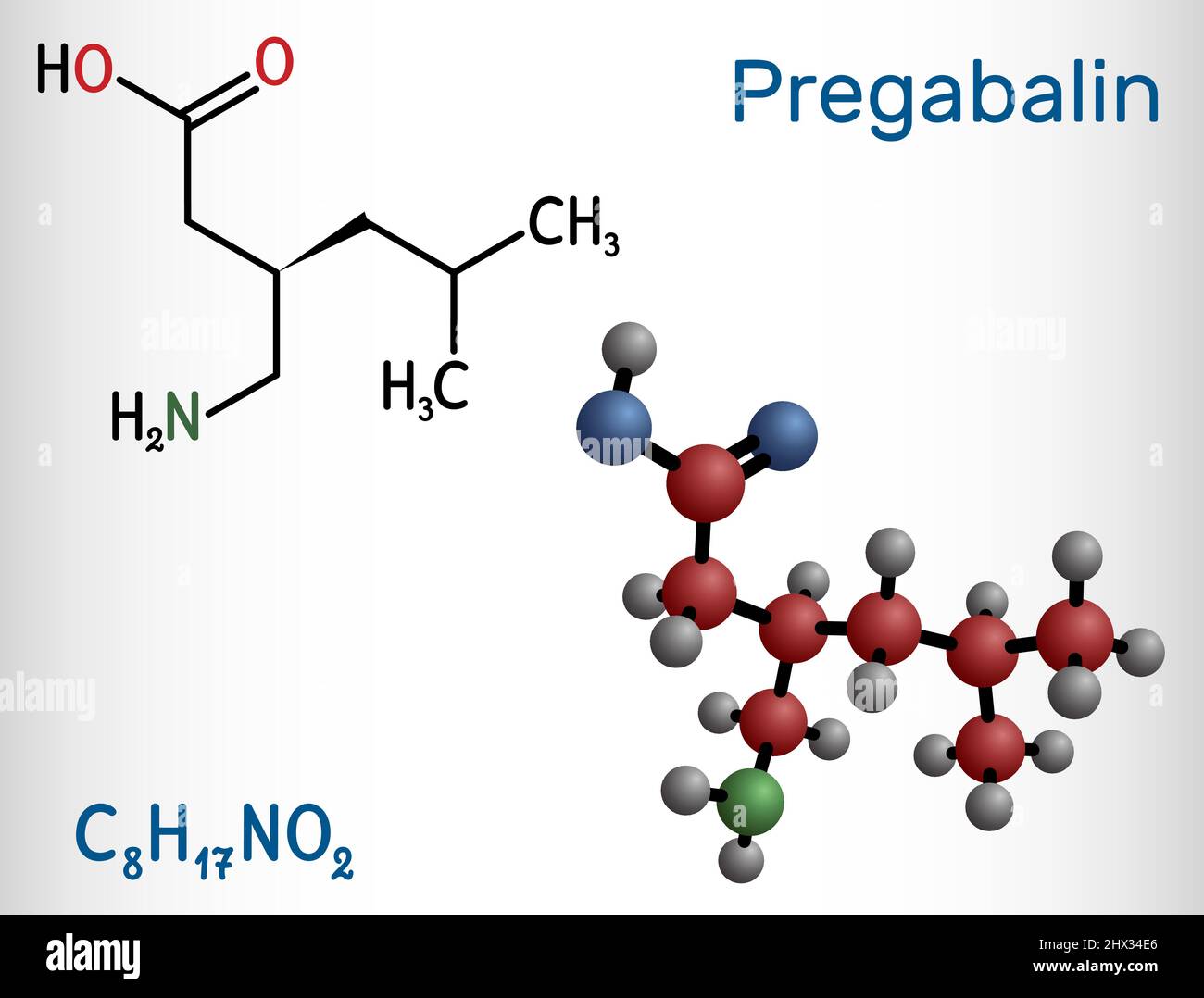 Pregabalin Molecule Stock Vector Images Alamy