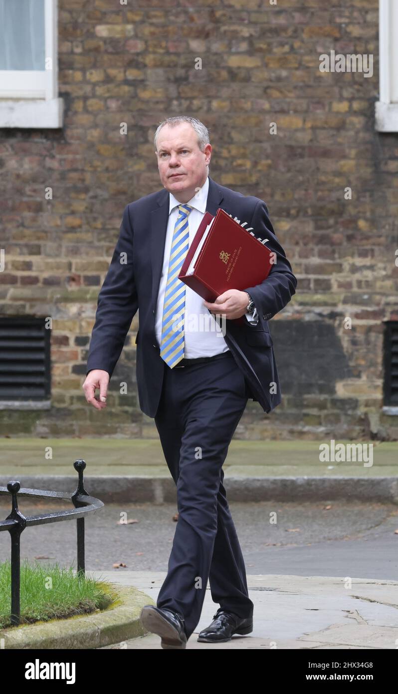 Northern Ireland Minister Conor Burns arrives in Downing Street, London ...