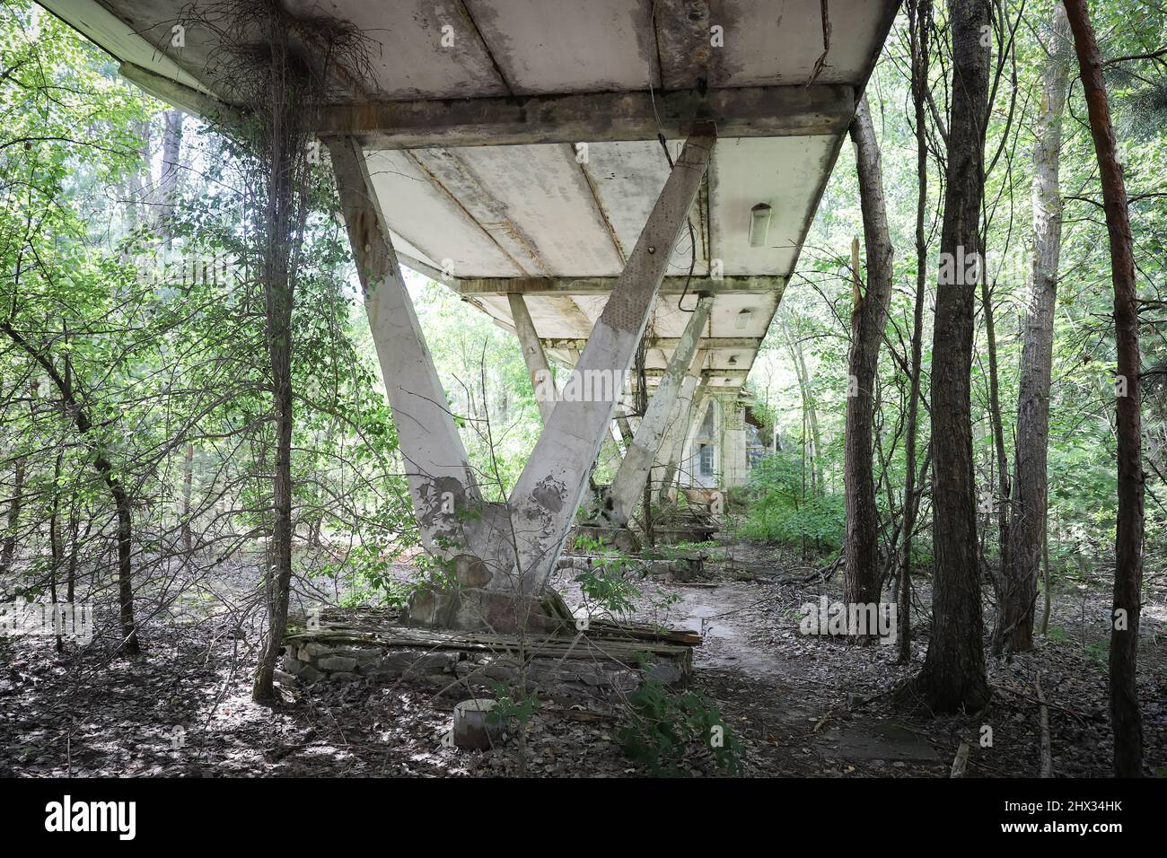 Pripyat Cafe in Chernobyl Exclusion Zone, Chernobyl, Ukraine Stock ...