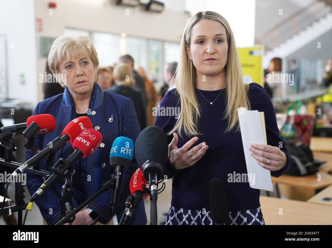 Minister for Justice Helen McEntee (right) and Minister for Social ...