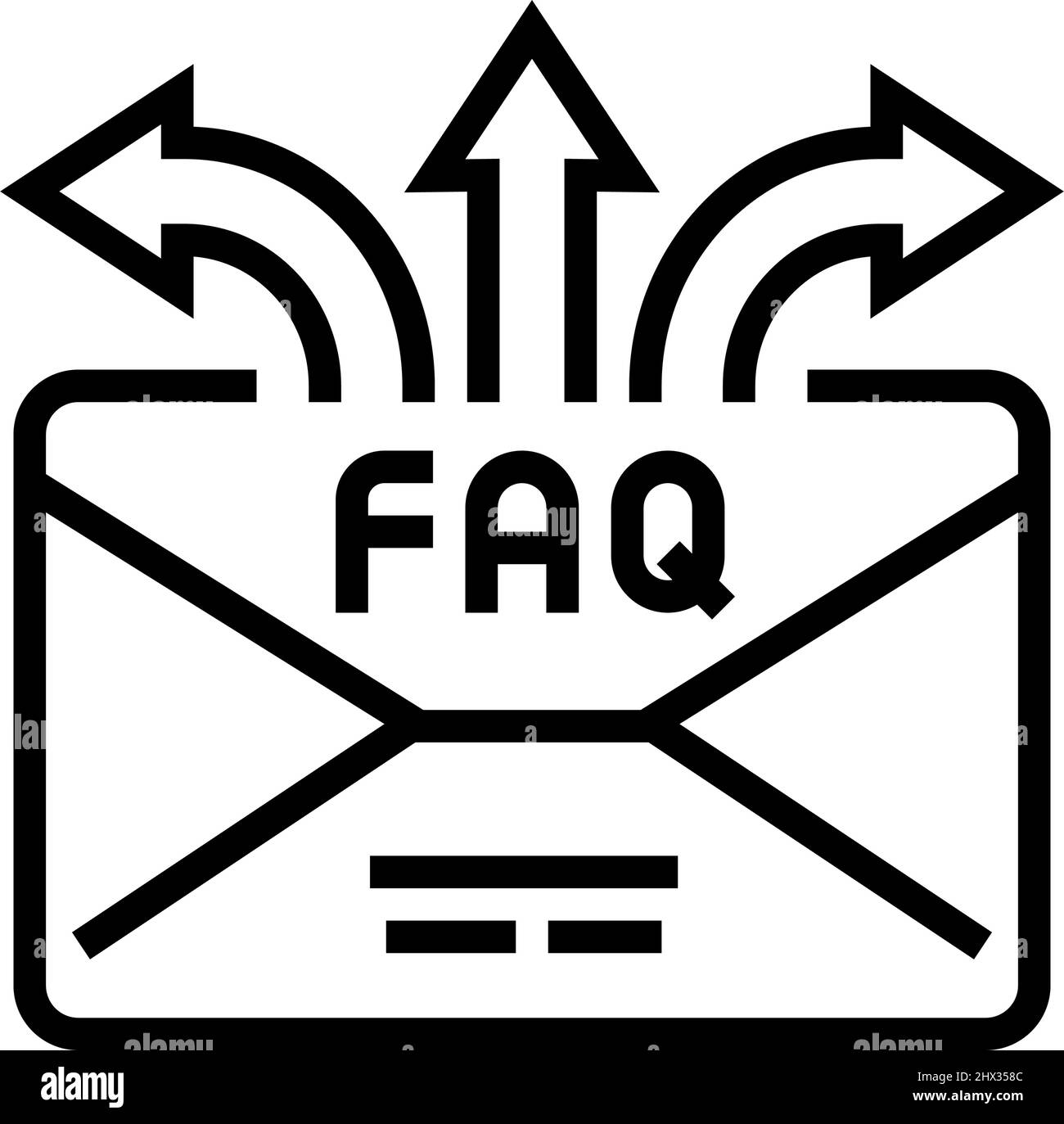 faq frequently asked questions line icon vector illustration Stock ...