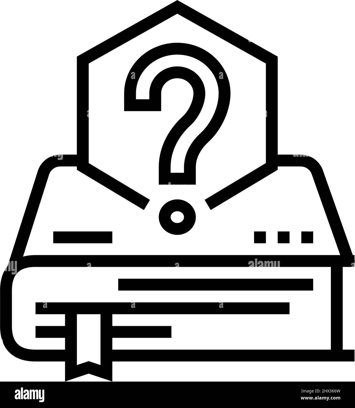 handbook literature line icon vector illustration Stock Vector Image ...