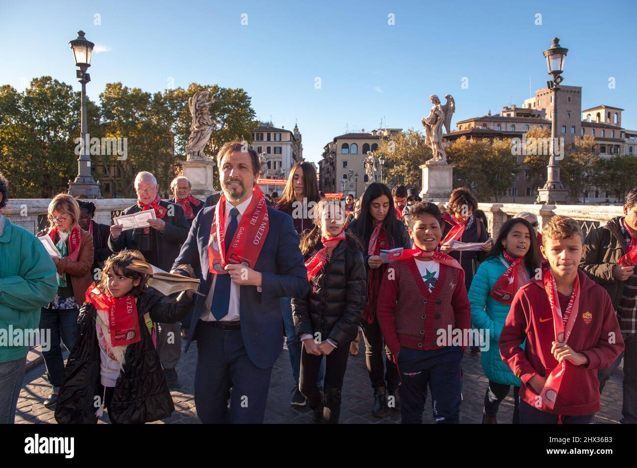 Rome, Italy 28/10/2017: Prayer March for the 500th anniversary of the ...