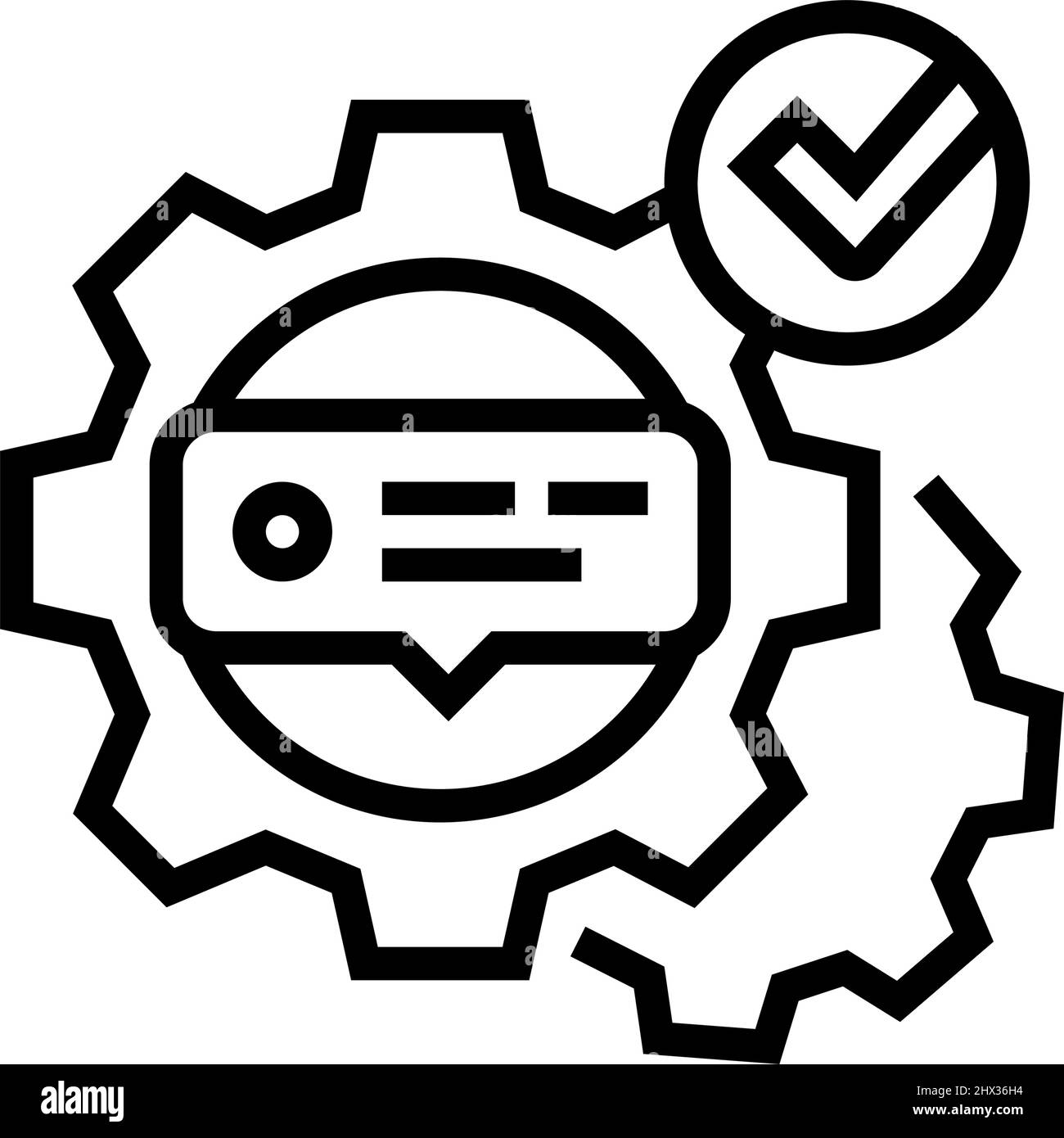 Tutorial Processing Line Icon Vector Illustration Stock Vector Image And Art Alamy