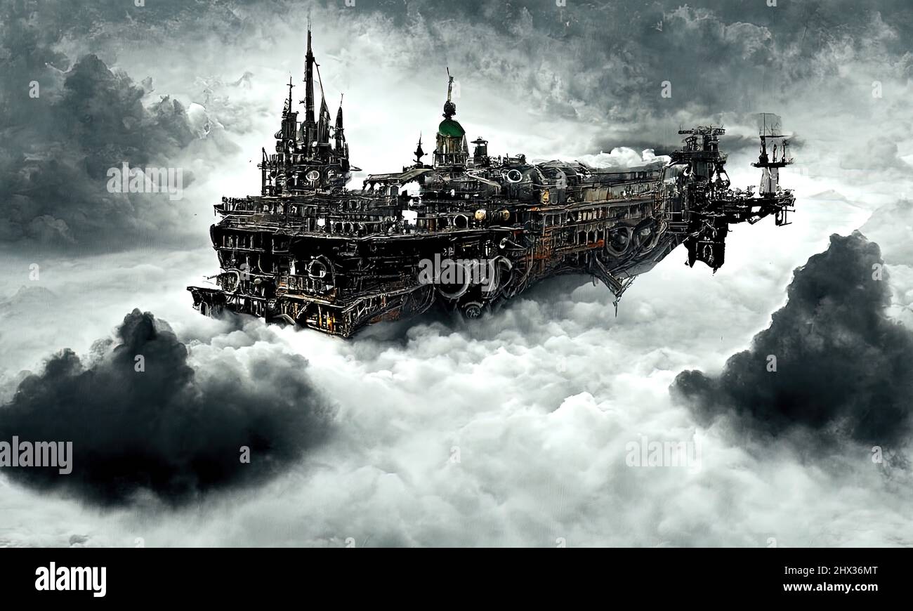 Steampunk Floating City
