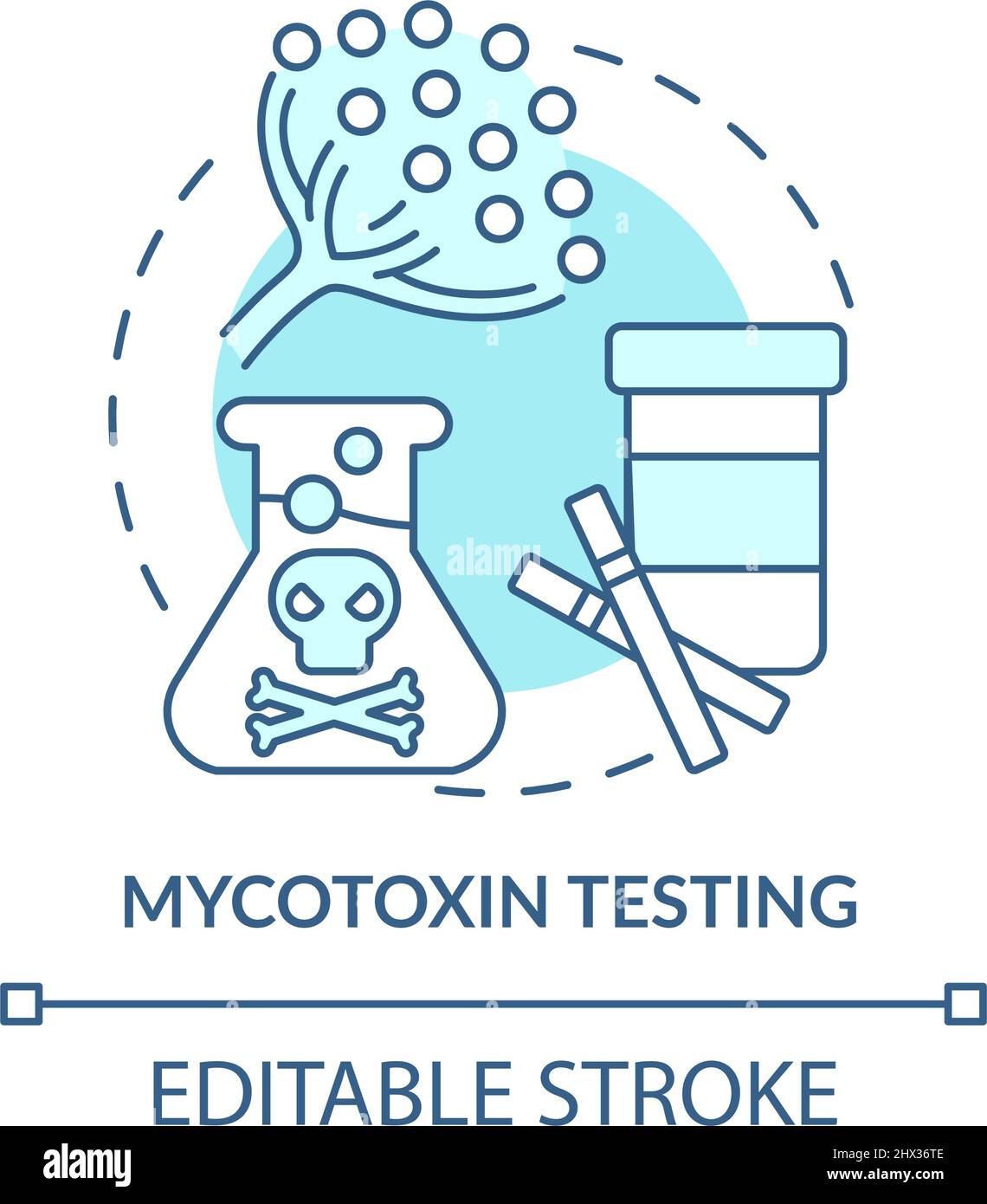 Mycotoxin testing turquoise concept icon Stock Vector Image & Art - Alamy
