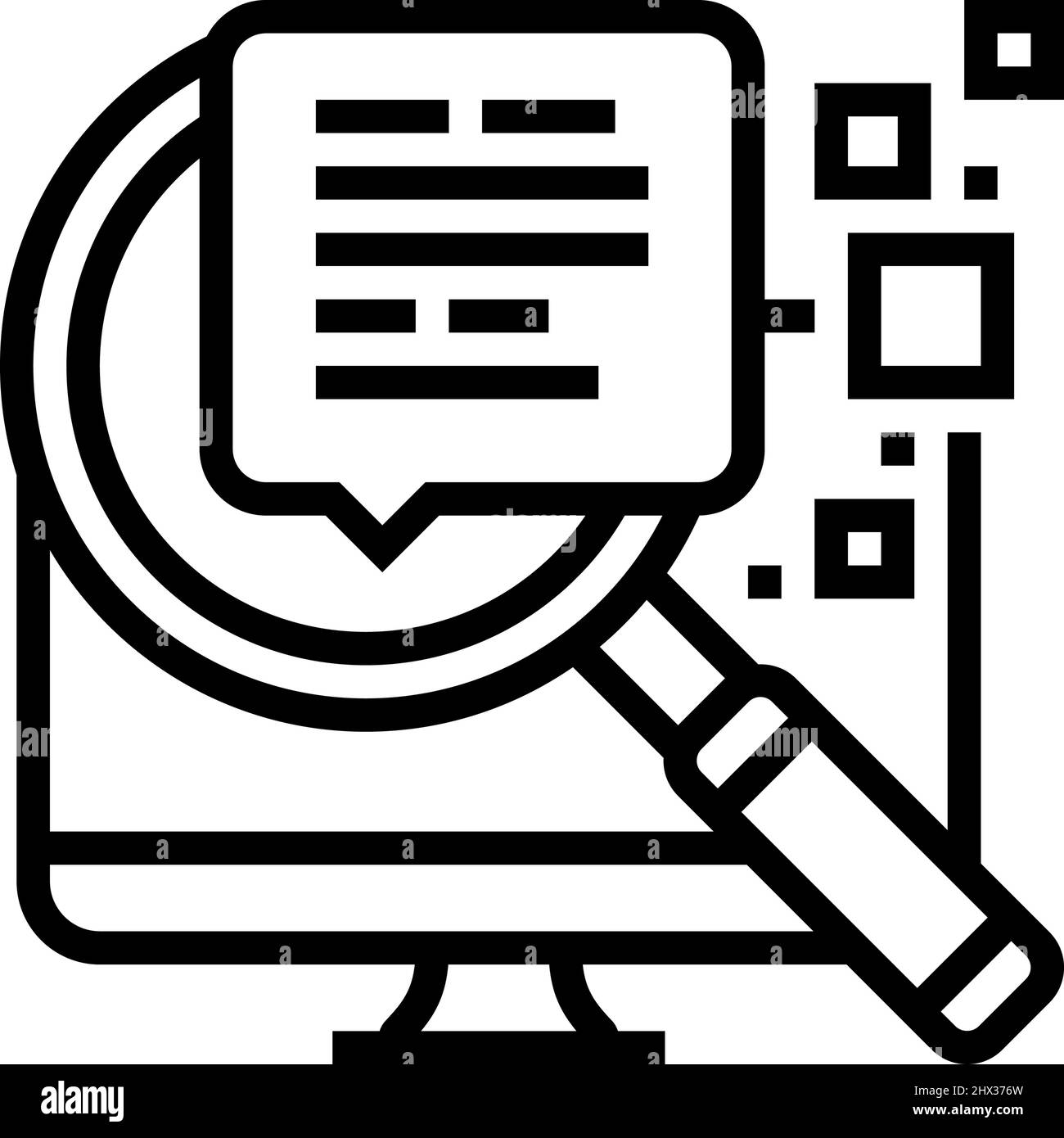 search information line icon vector illustration Stock Vector Image ...