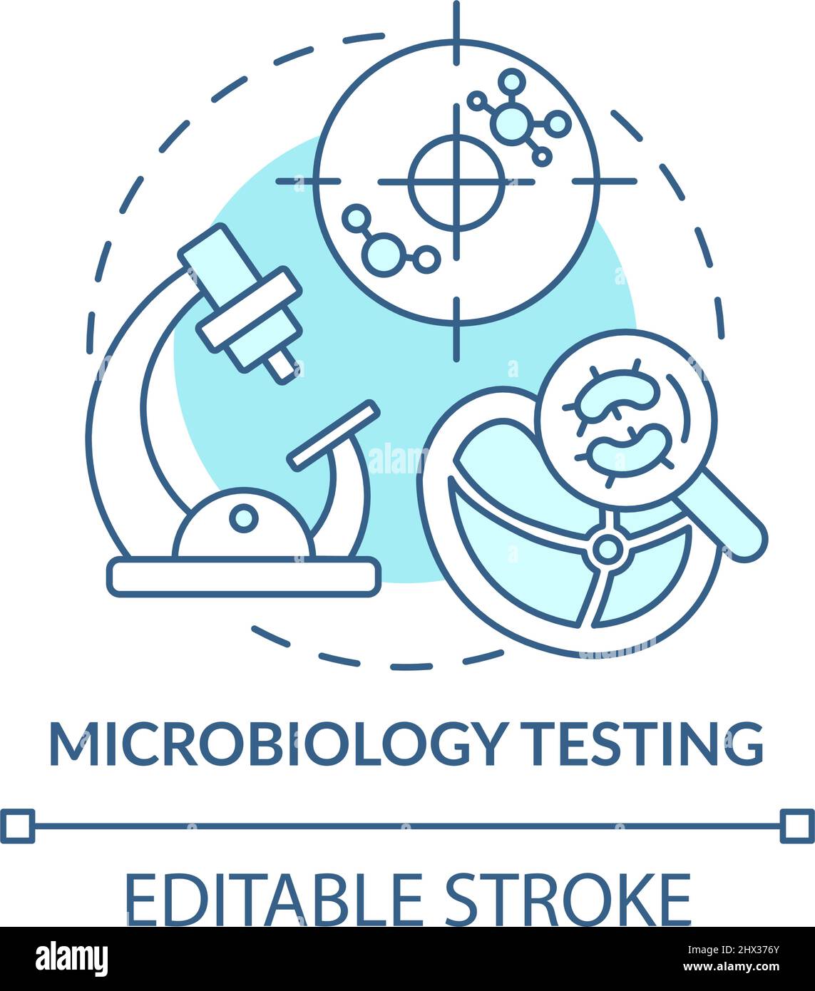 Microbiology testing turquoise concept icon Stock Vector Image & Art ...