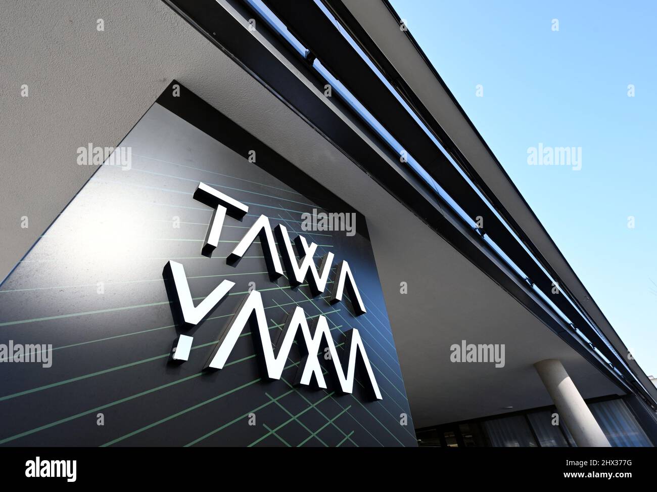 Karlsruhe, Germany. 09th Mar, 2022. Exterior shot with logo of the Tawa ...
