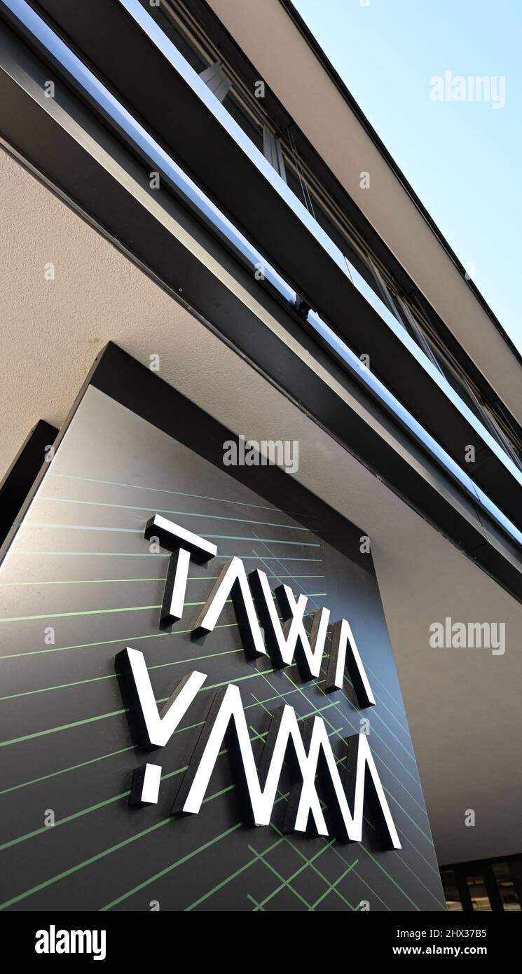 Karlsruhe, Germany. 09th Mar, 2022. Exterior shot with logo of the Tawa ...