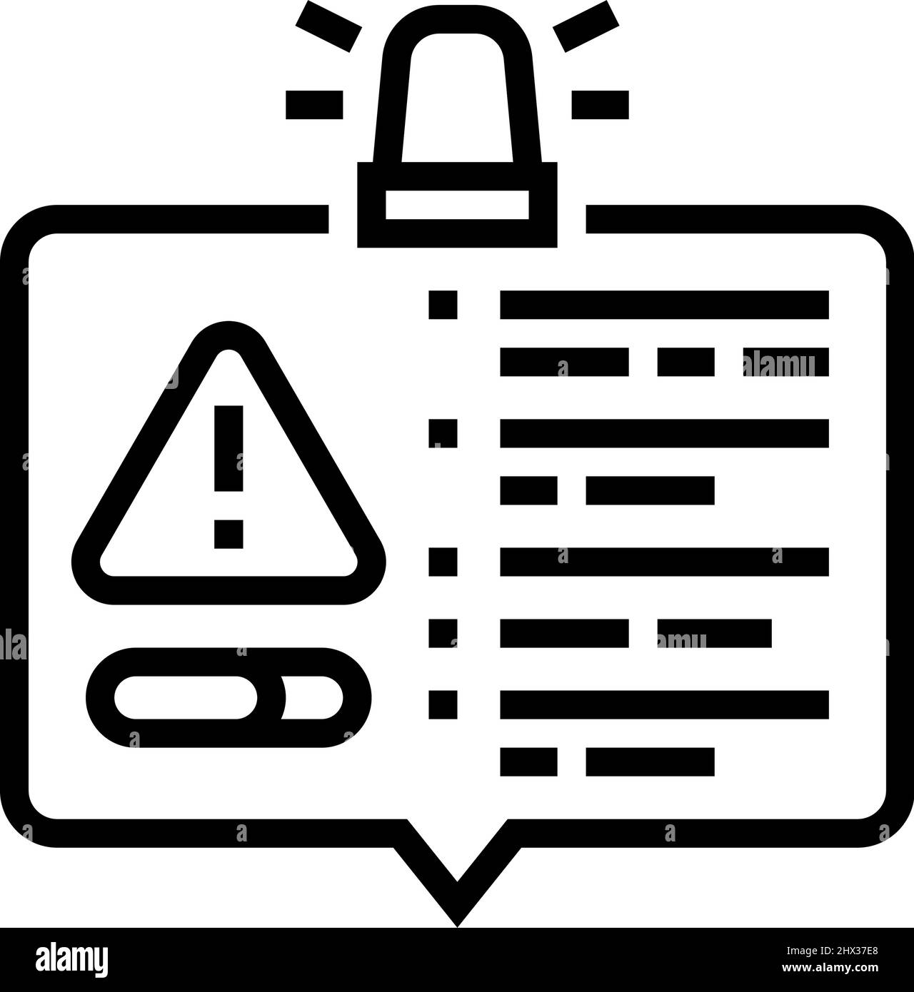 important information line icon vector illustration Stock Vector Image ...