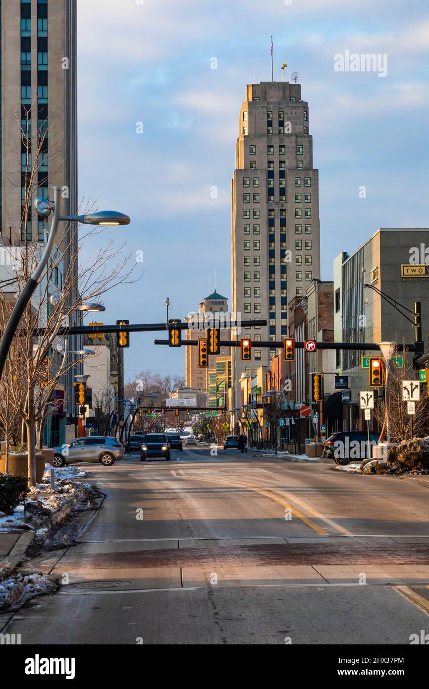 Downtown Battle Creek, Michigan, USA [No property release; editorial ...
