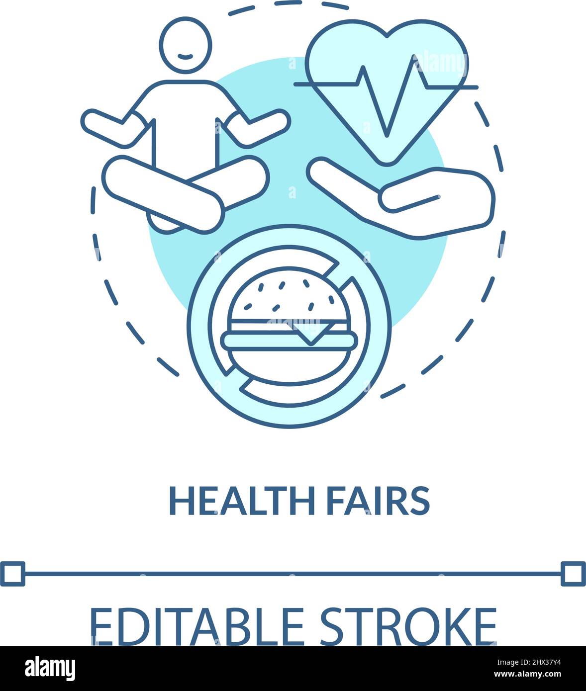 Health fairs turquoise concept icon Stock Vector Image & Art - Alamy