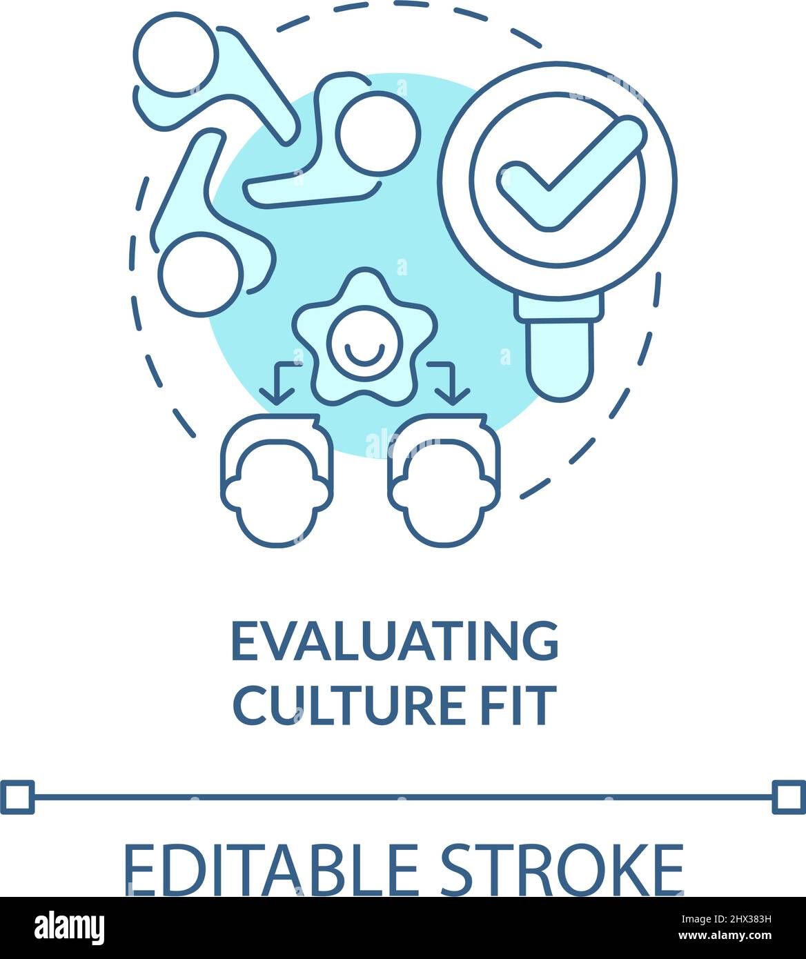 Evaluating culture fit turquoise concept icon Stock Vector Image & Art ...
