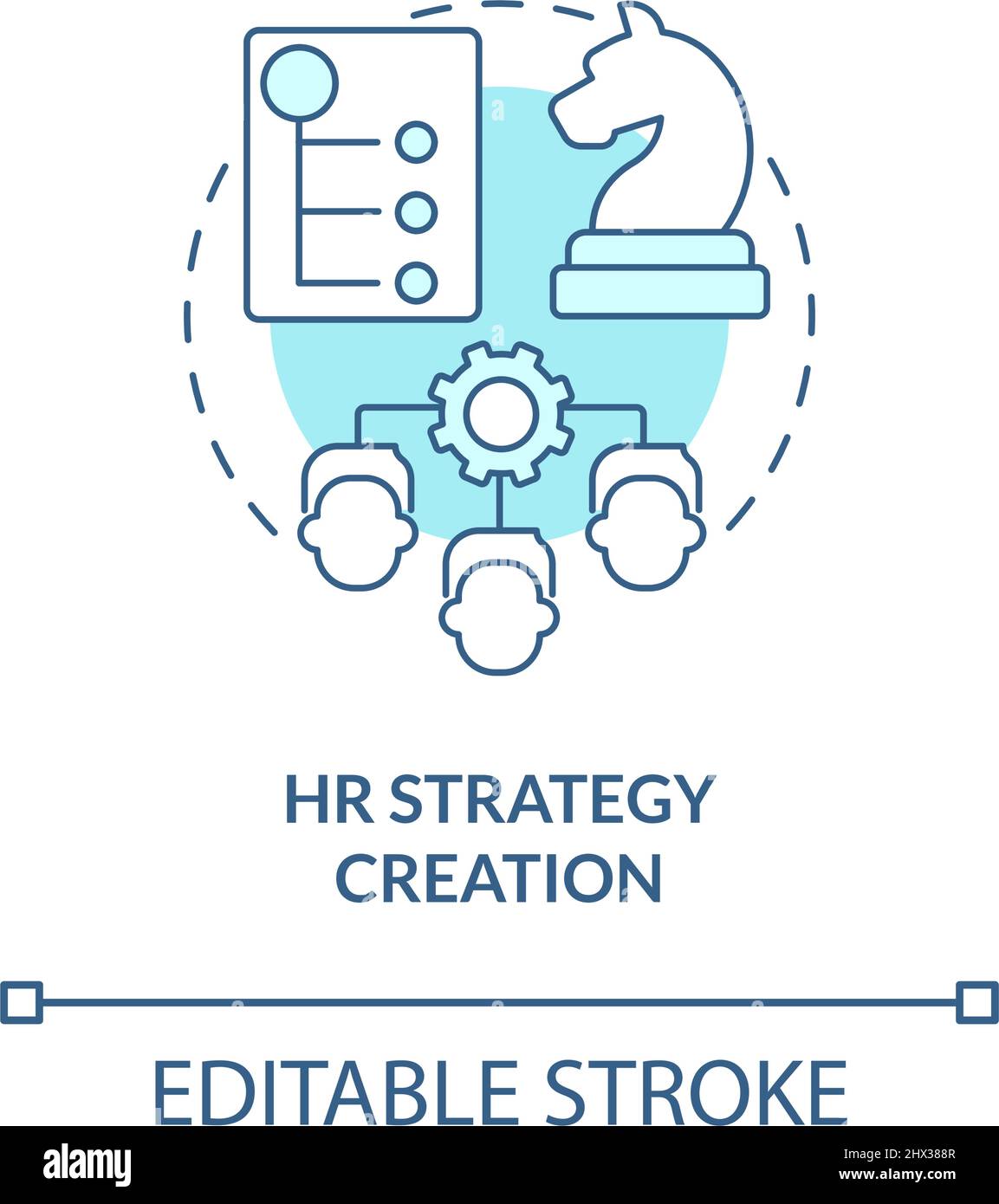 HR strategy creation turquoise concept icon Stock Vector Image & Art - Alamy
