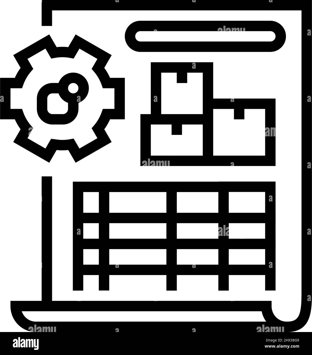 inventory adjustment report line icon vector illustration Stock Vector ...