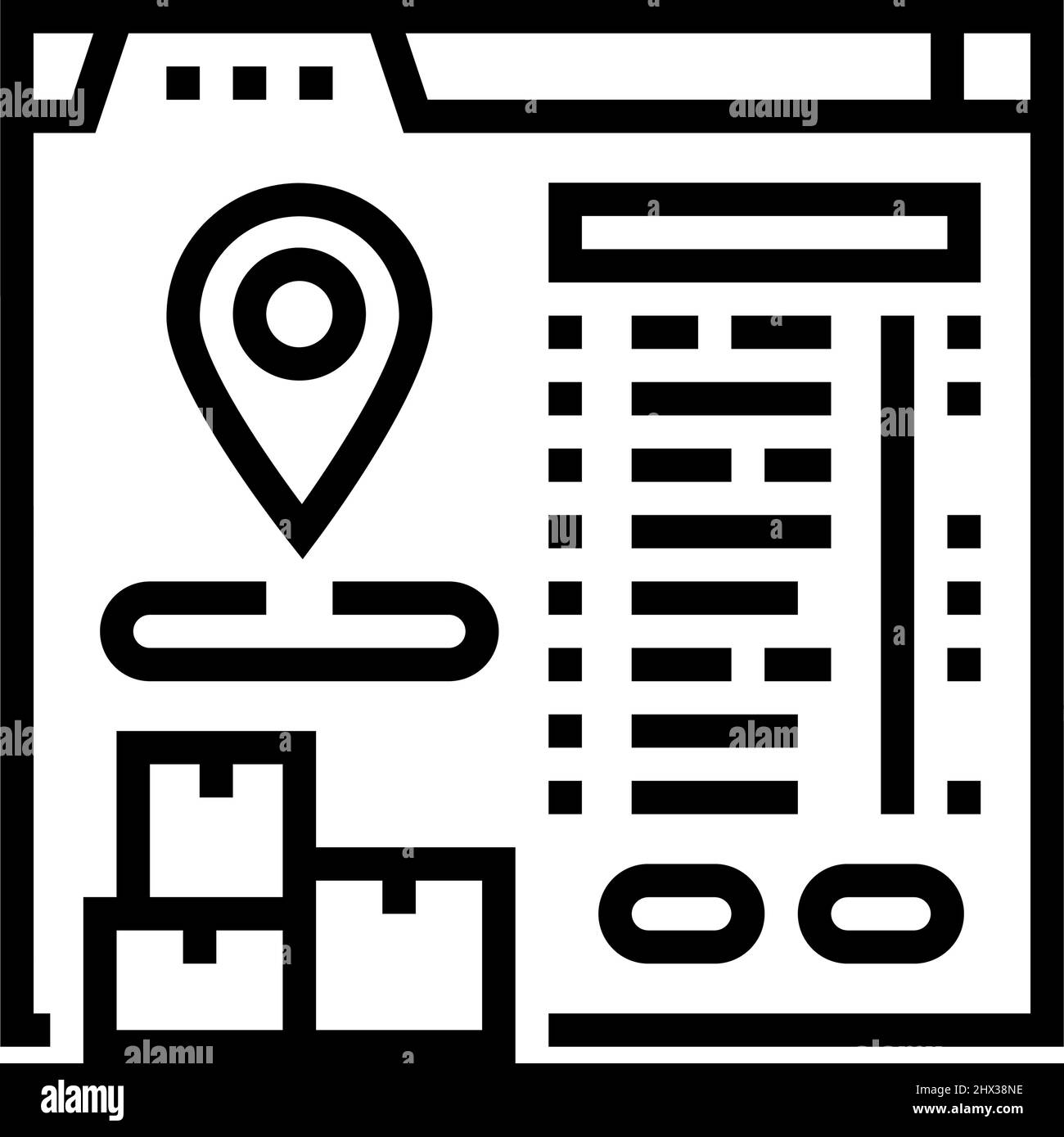 inventory movement pending report line icon vector illustration Stock ...