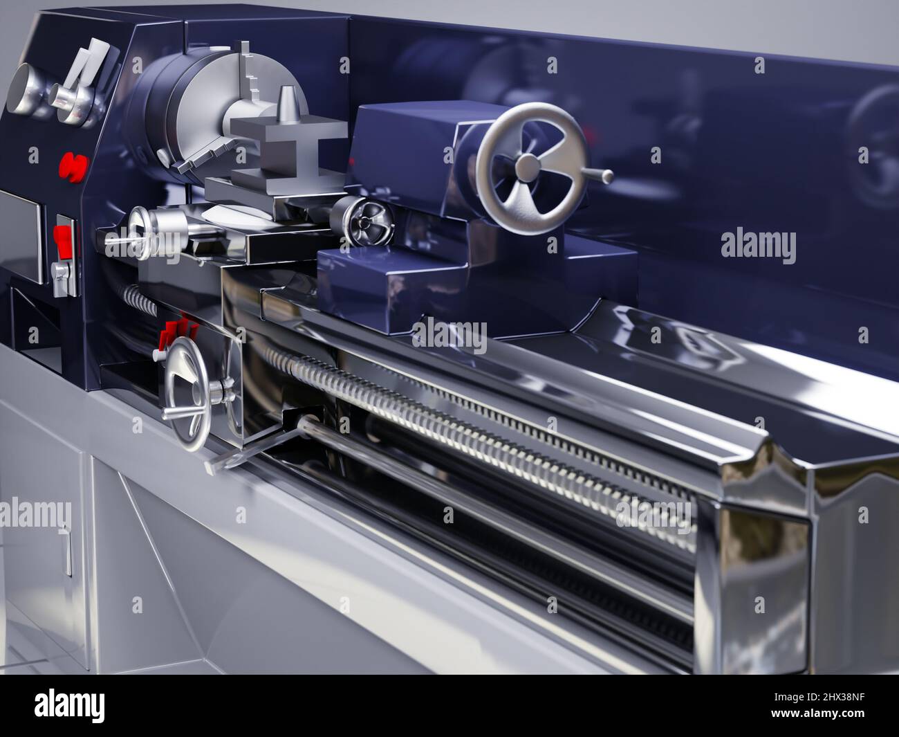 3D rendering of realistic model of milling machine station Stock Photo ...