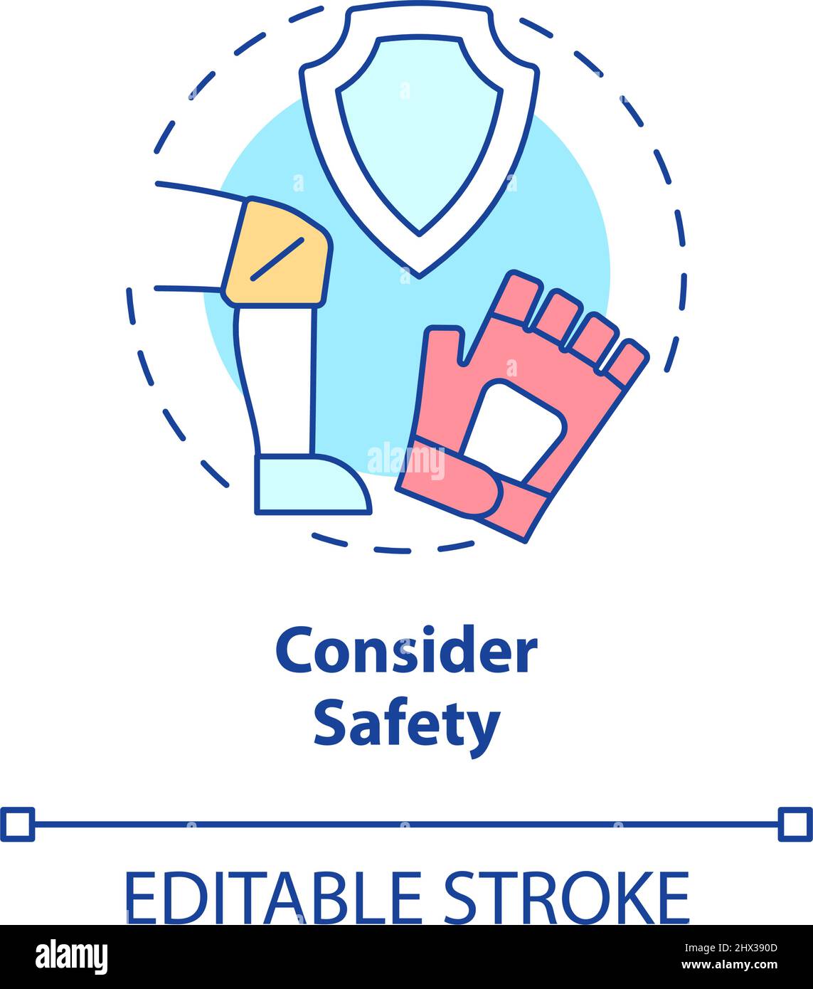 Consider safety concept icon Stock Vector Image & Art - Alamy
