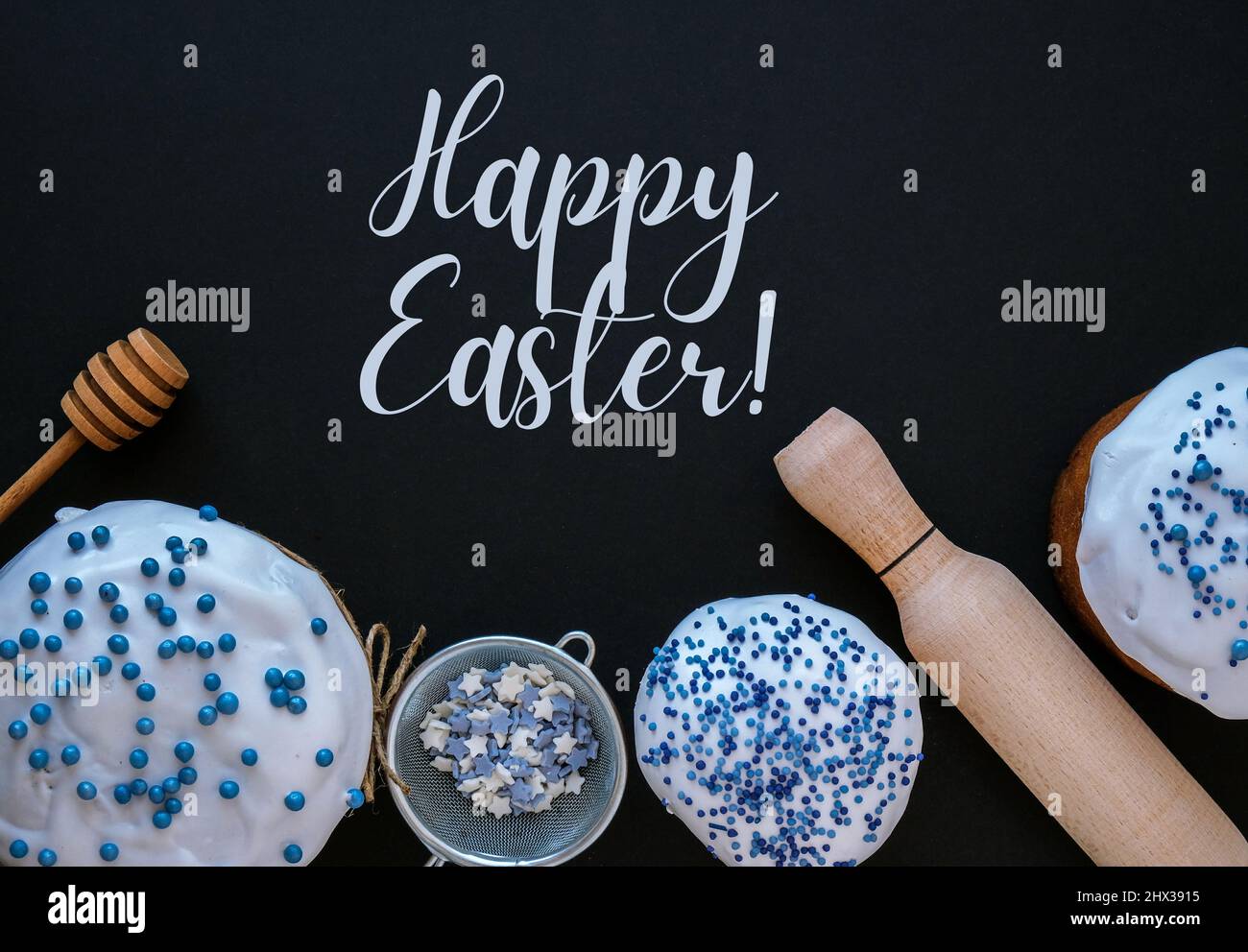 HAPPY EASTER greeting card Happy Day Bright Easter. Orthodox Easter ...