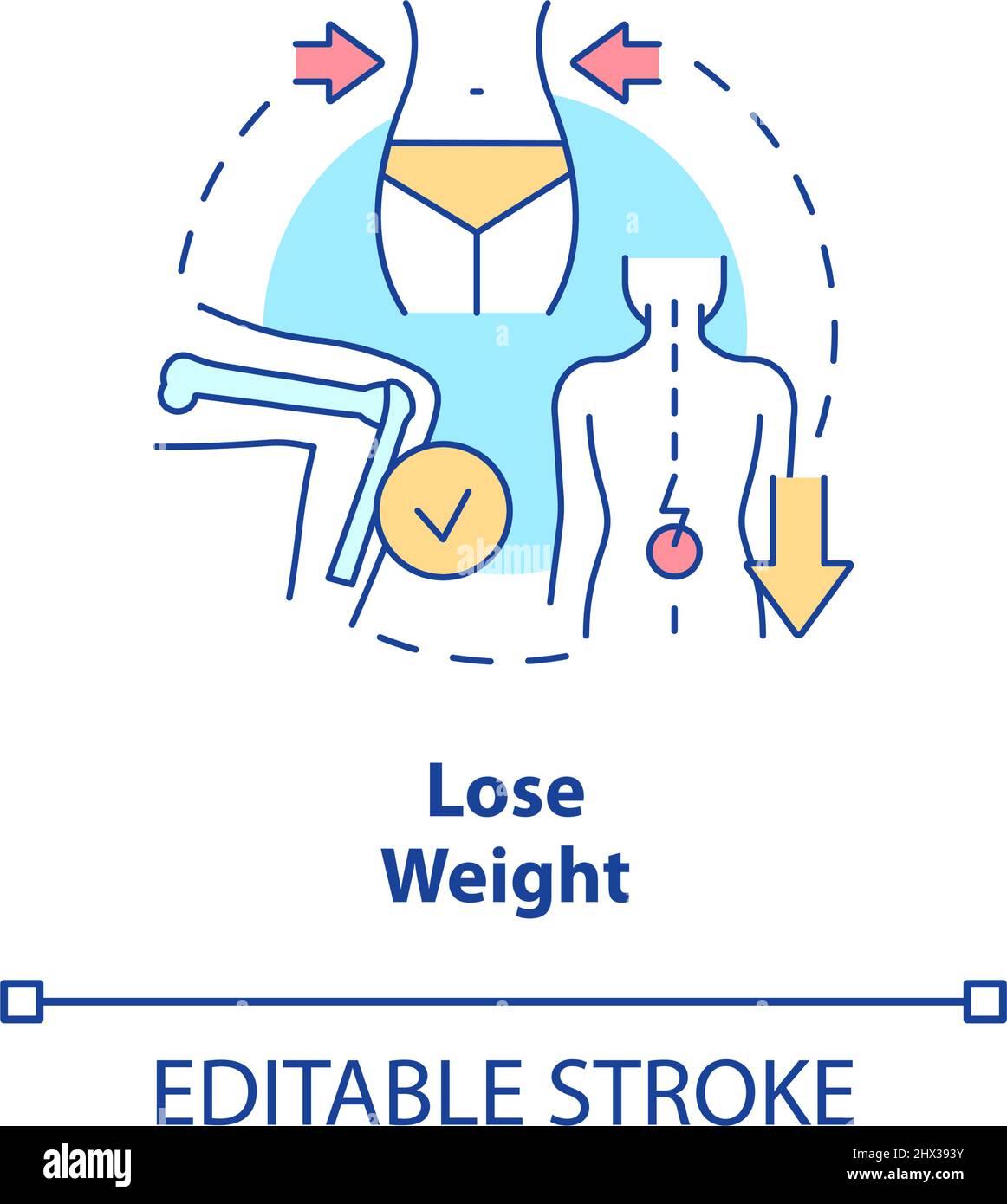 Lose weight concept icon Stock Vector Image & Art - Alamy