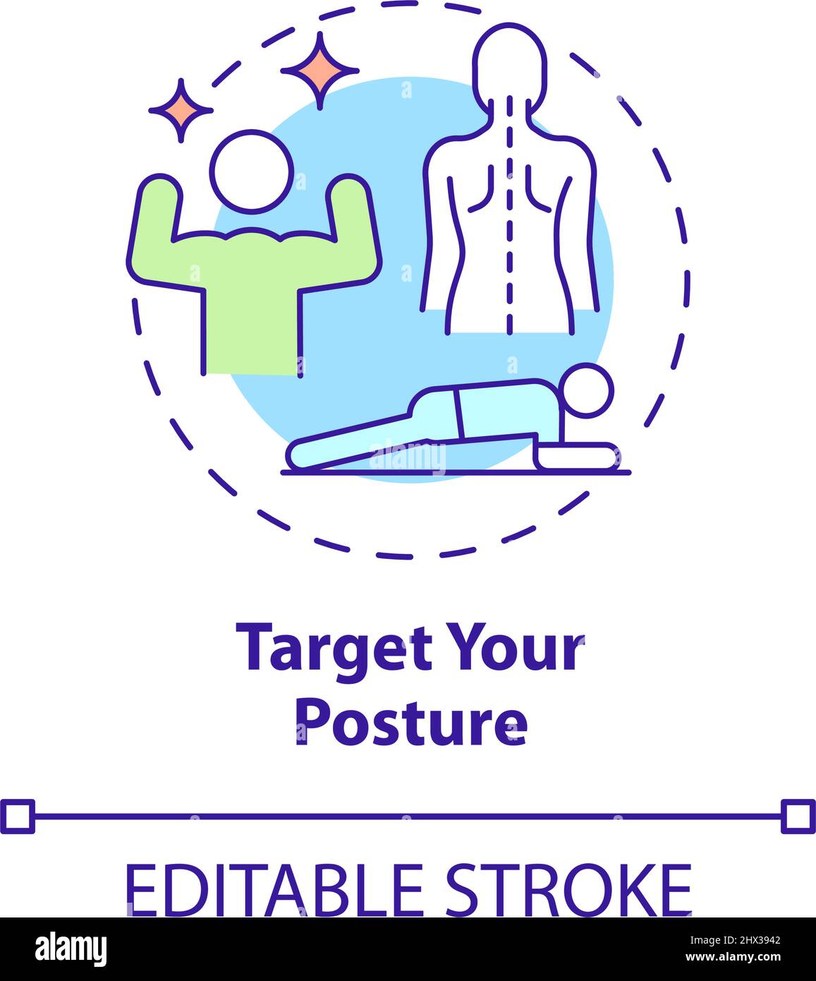Target your posture concept icon Stock Vector Image & Art - Alamy