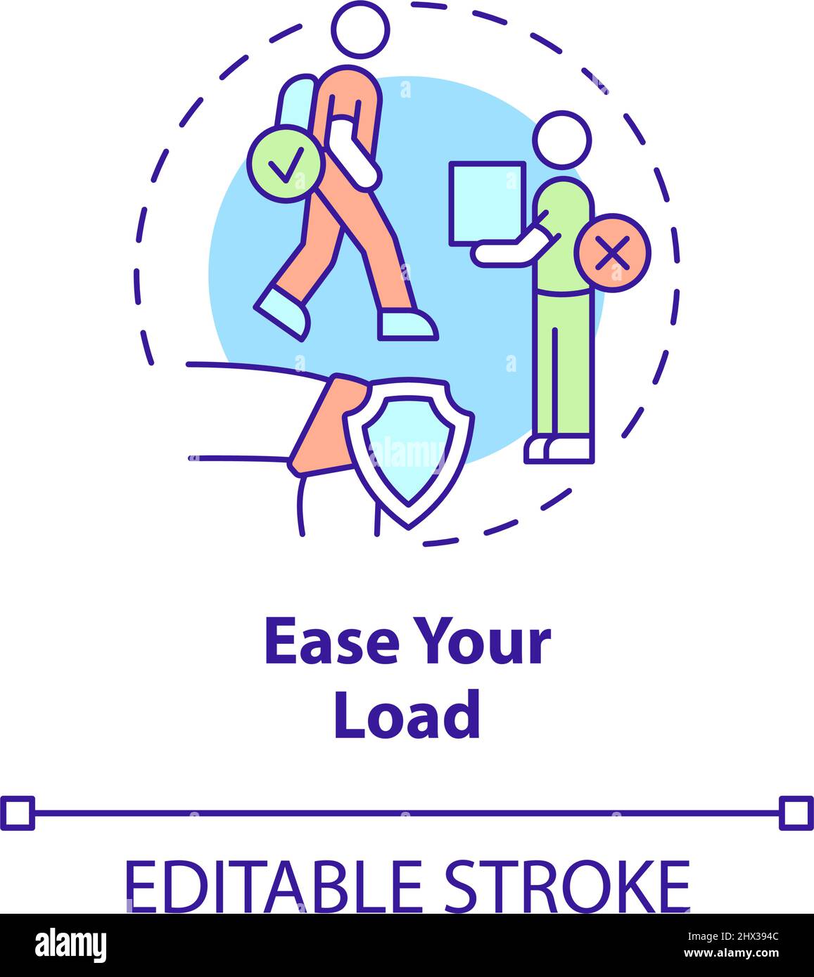 Ease your load concept icon Stock Vector Image & Art - Alamy
