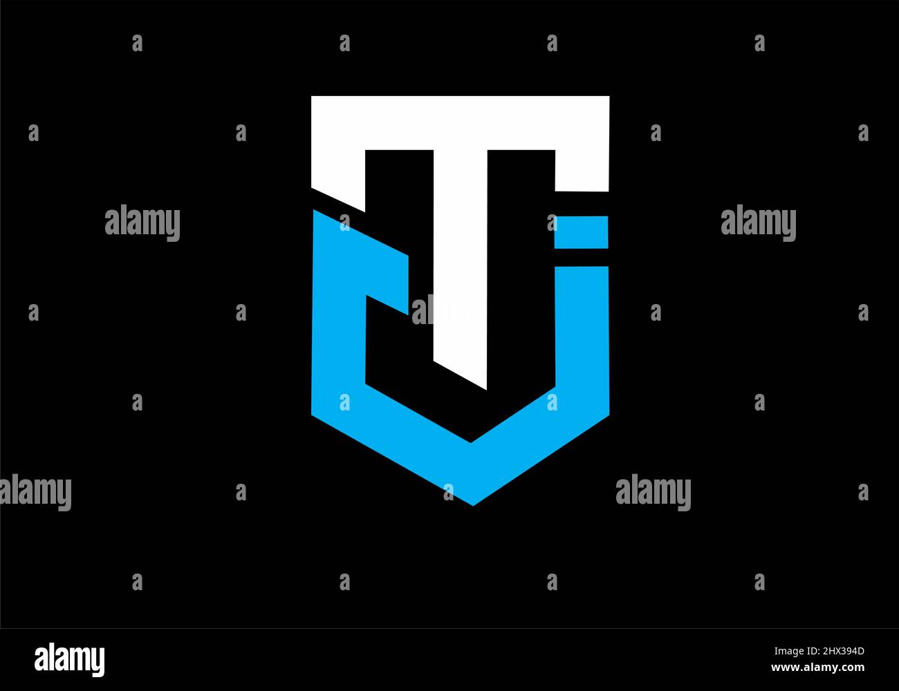 Stiff art style of TJ initial letter design Stock Vector Image & Art ...