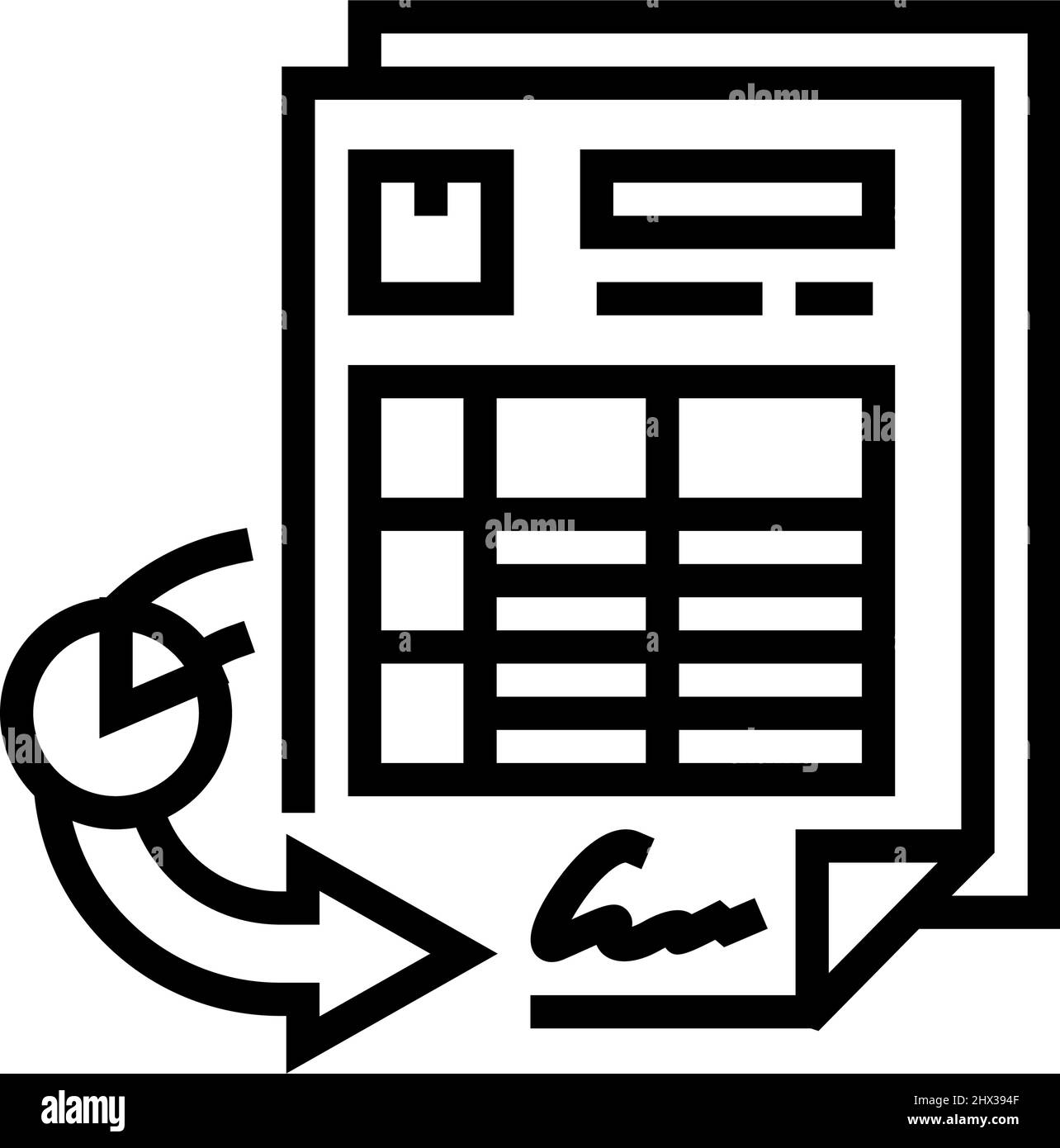 restock report line icon vector illustration Stock Vector Image & Art ...