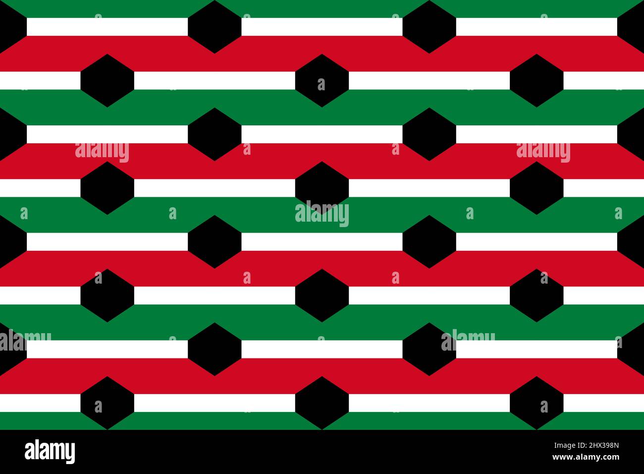 Geometric pattern in the colors of the national flag of Kuwait. The ...