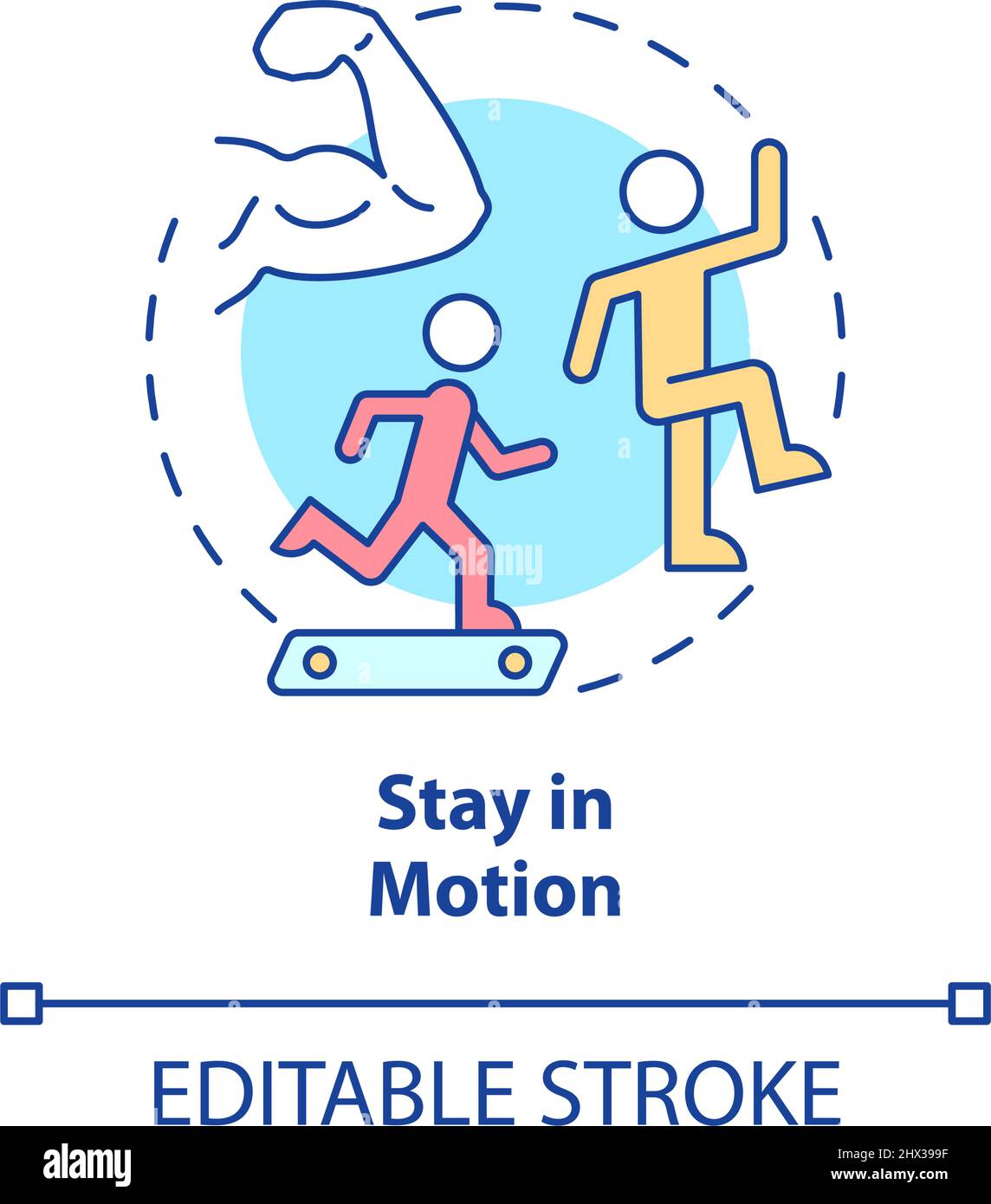 Stay in motion concept icon Stock Vector Image & Art - Alamy