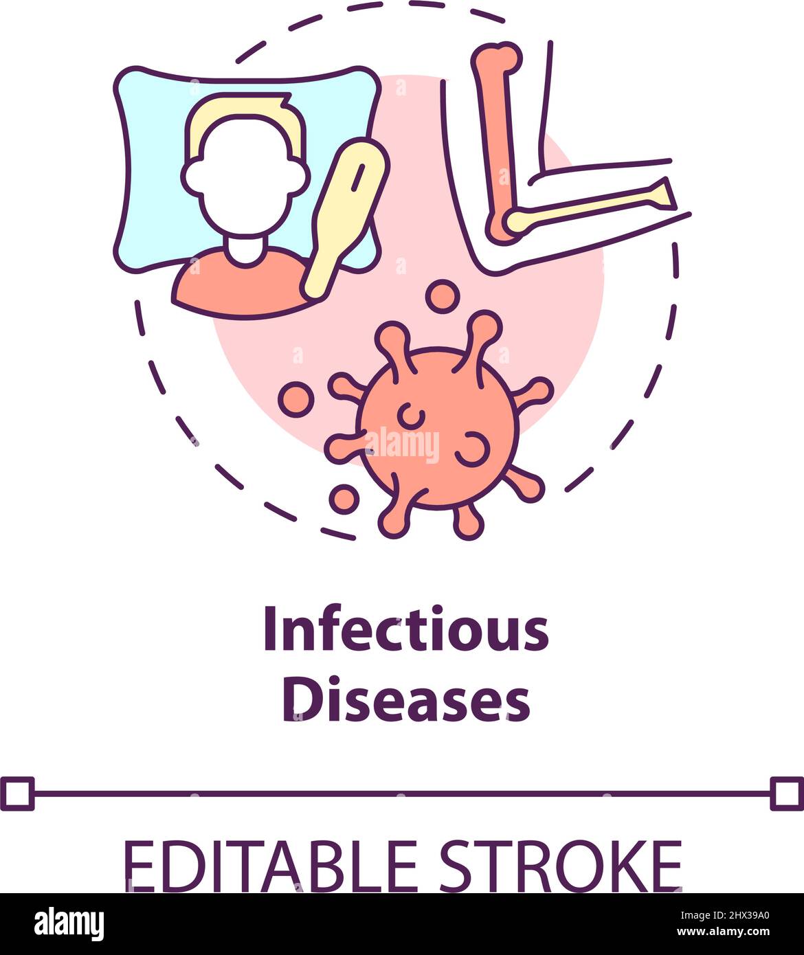 Infectious diseases concept icon Stock Vector Image & Art - Alamy