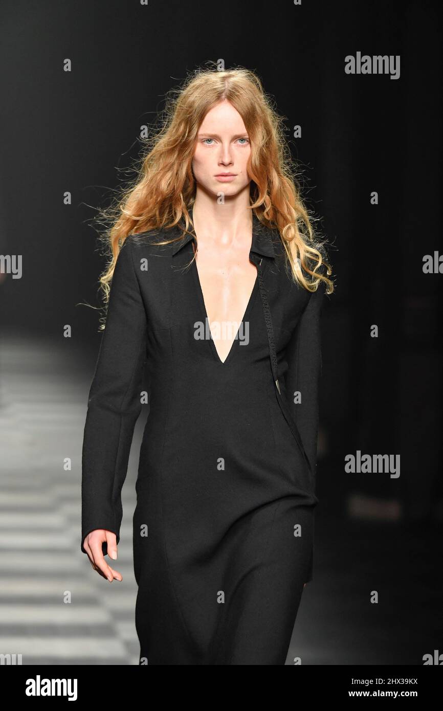 Paris, France. 06th Mar, 2022. Model Rianne Van Rompaey walks on the ...