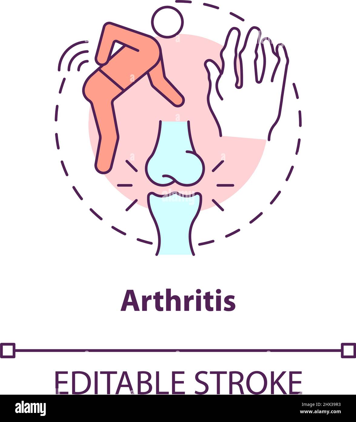 Arthritis concept icon Stock Vector Image & Art - Alamy