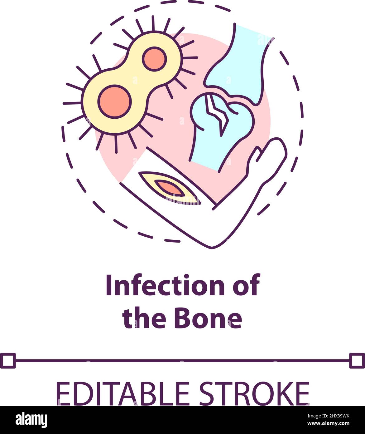 Infection of bone concept icon Stock Vector Image & Art - Alamy