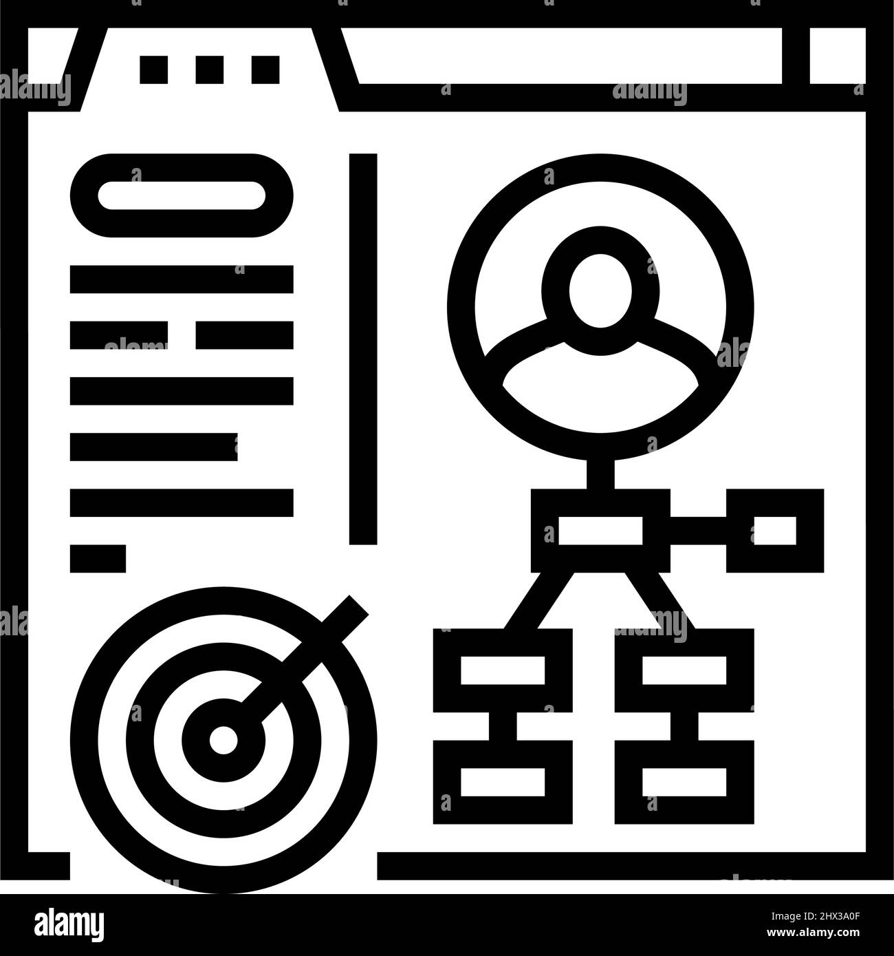 customer analytics report line icon vector illustration Stock Vector ...