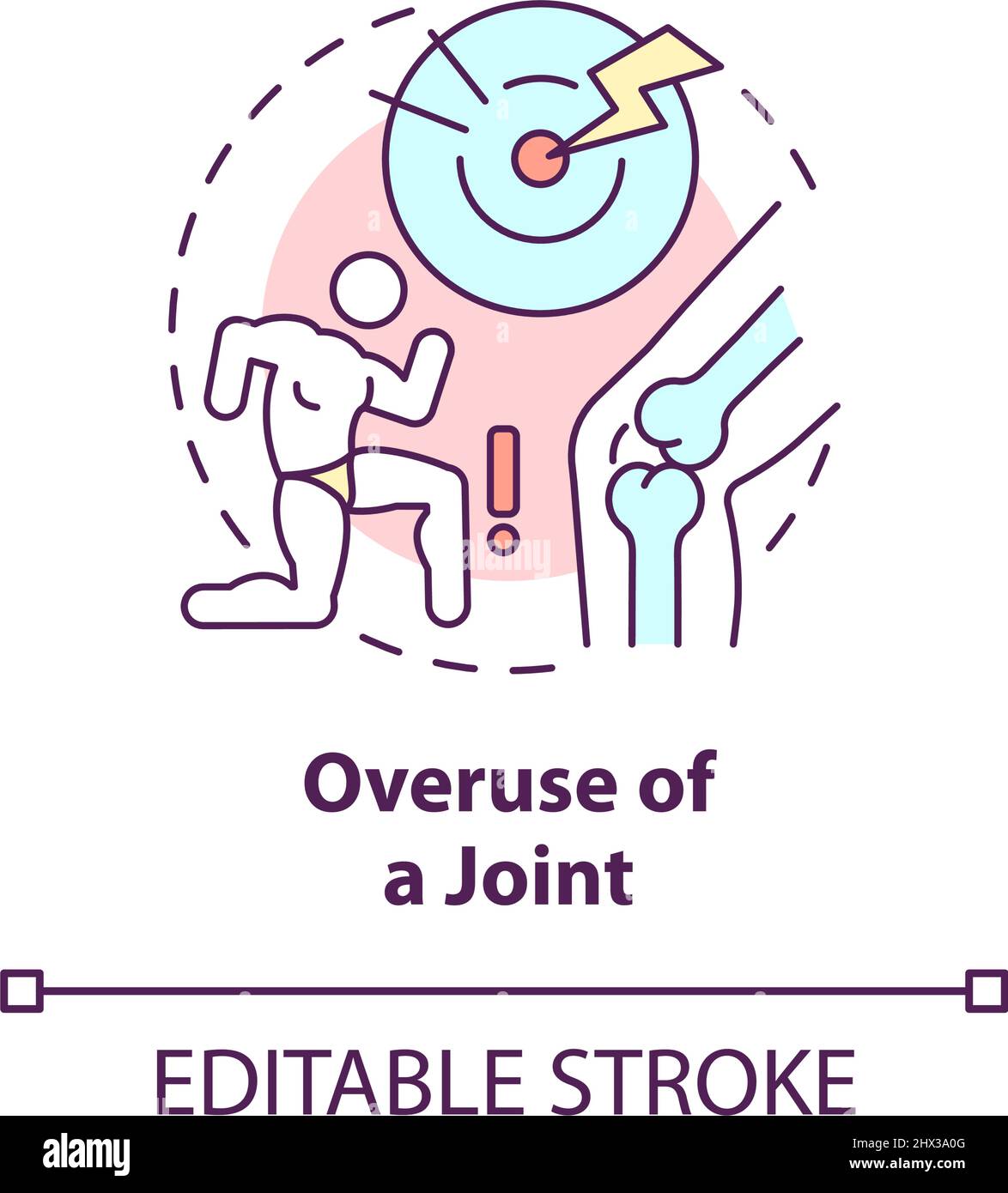 Overuse of joint concept icon Stock Vector Image & Art - Alamy